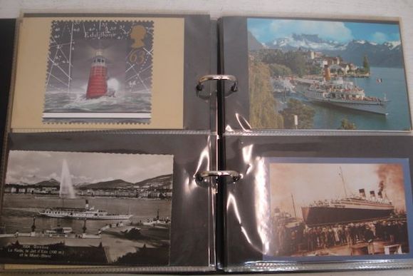 Bonhams : A large collection of coloured and black and white postcards ...