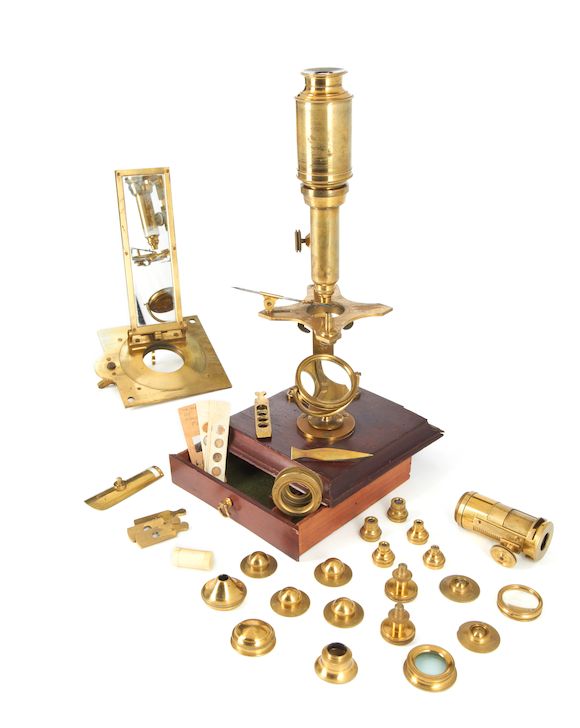 Bonhams : A Dollond Cuff-type compound and solar microscope compendium ...
