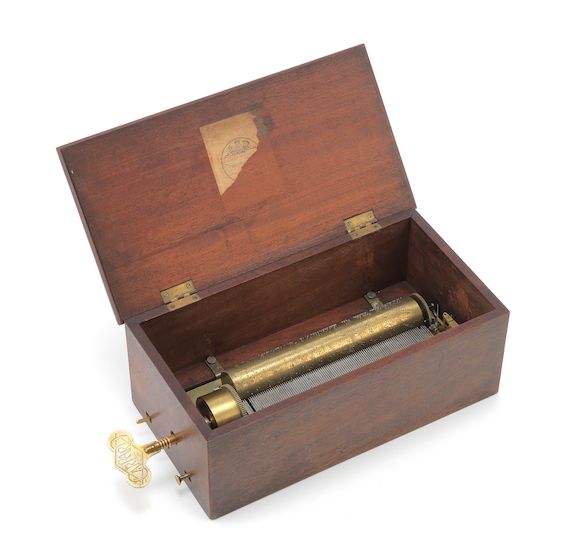 Bonhams : A very early key-wind musical box, playing four airs, circa 1820,