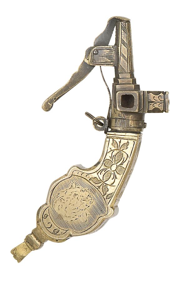 Bonhams : A Unusual German Combined Priming-Flask, Wheel-Lock Spanner ...