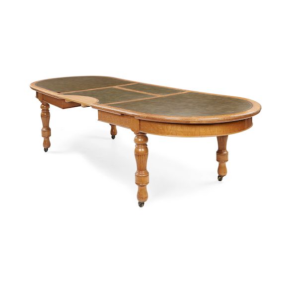 Bonhams : A late 19th/early 20th century oak boadroom table