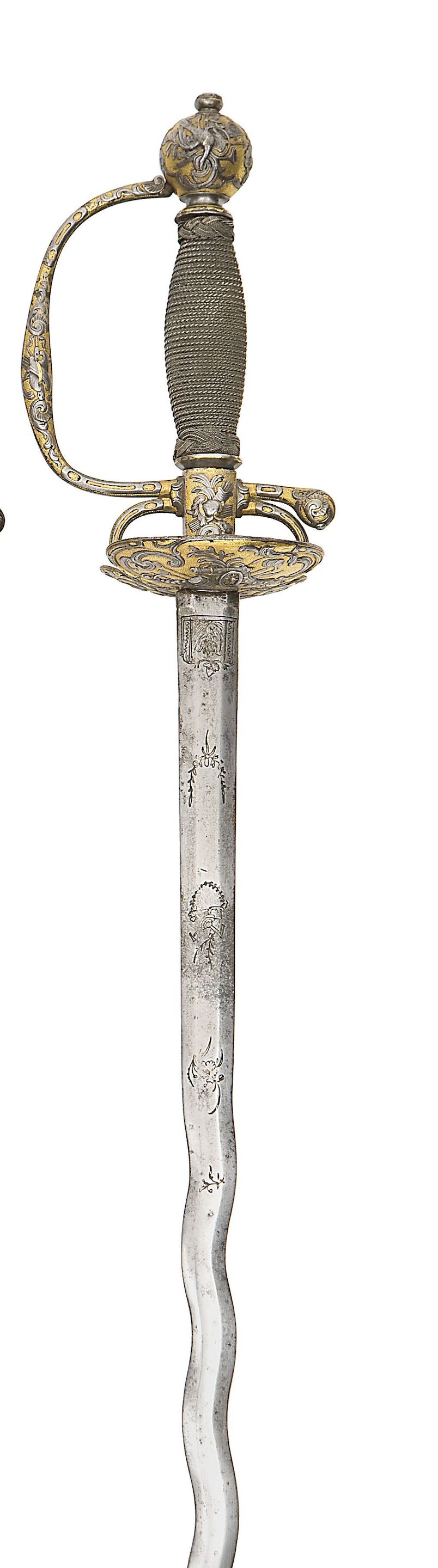 Bonhams : A French Small-Sword With Chiselled And Gilt Hilt