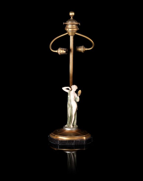 Bonhams : Ferdinand Preiss (1892-1943) 'Vanity' a Cold-painted Bronze ...