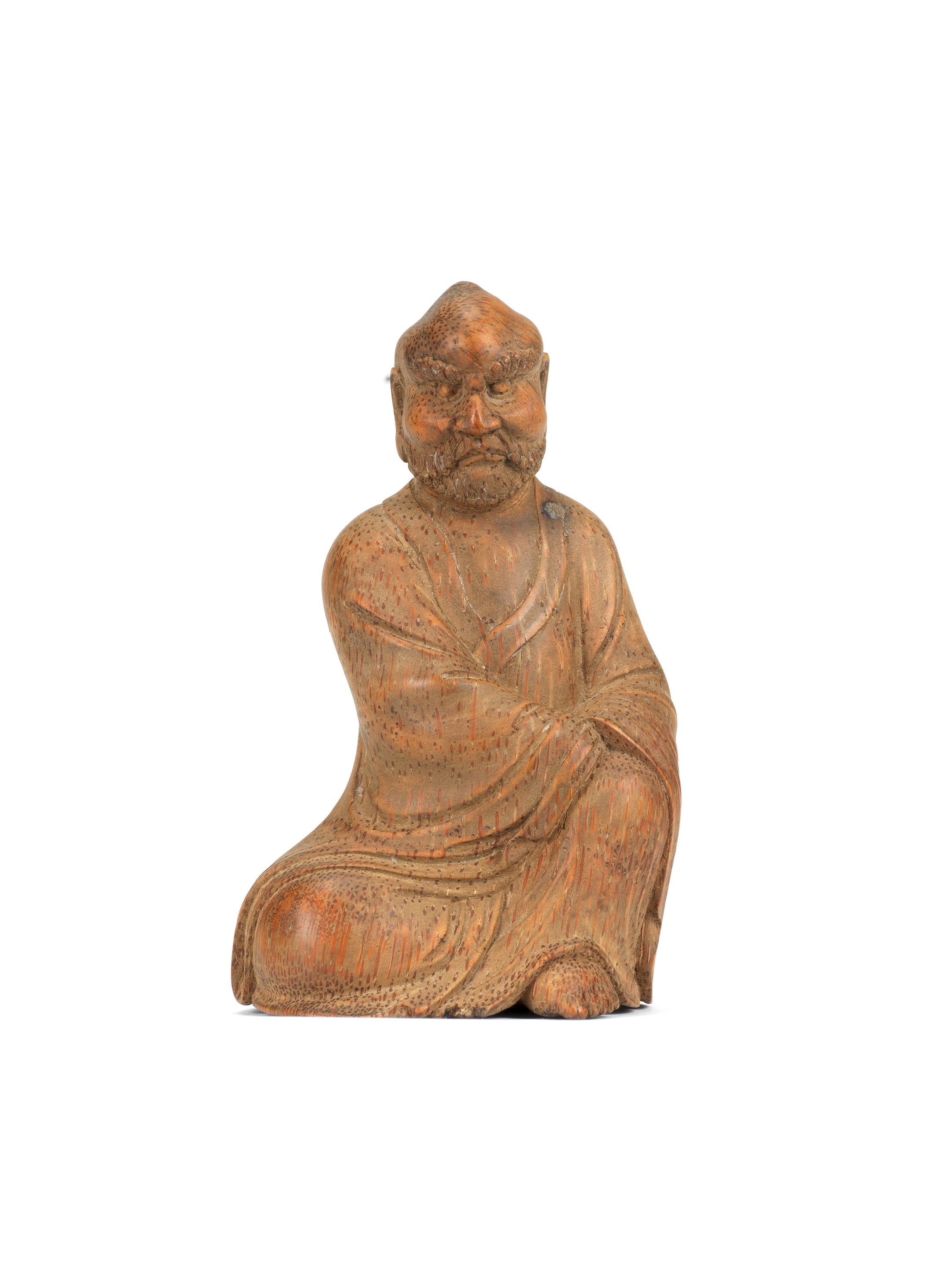 Bonhams : A carved bamboo figure of Damo 18th century 12.5cm (4.7/8in ...