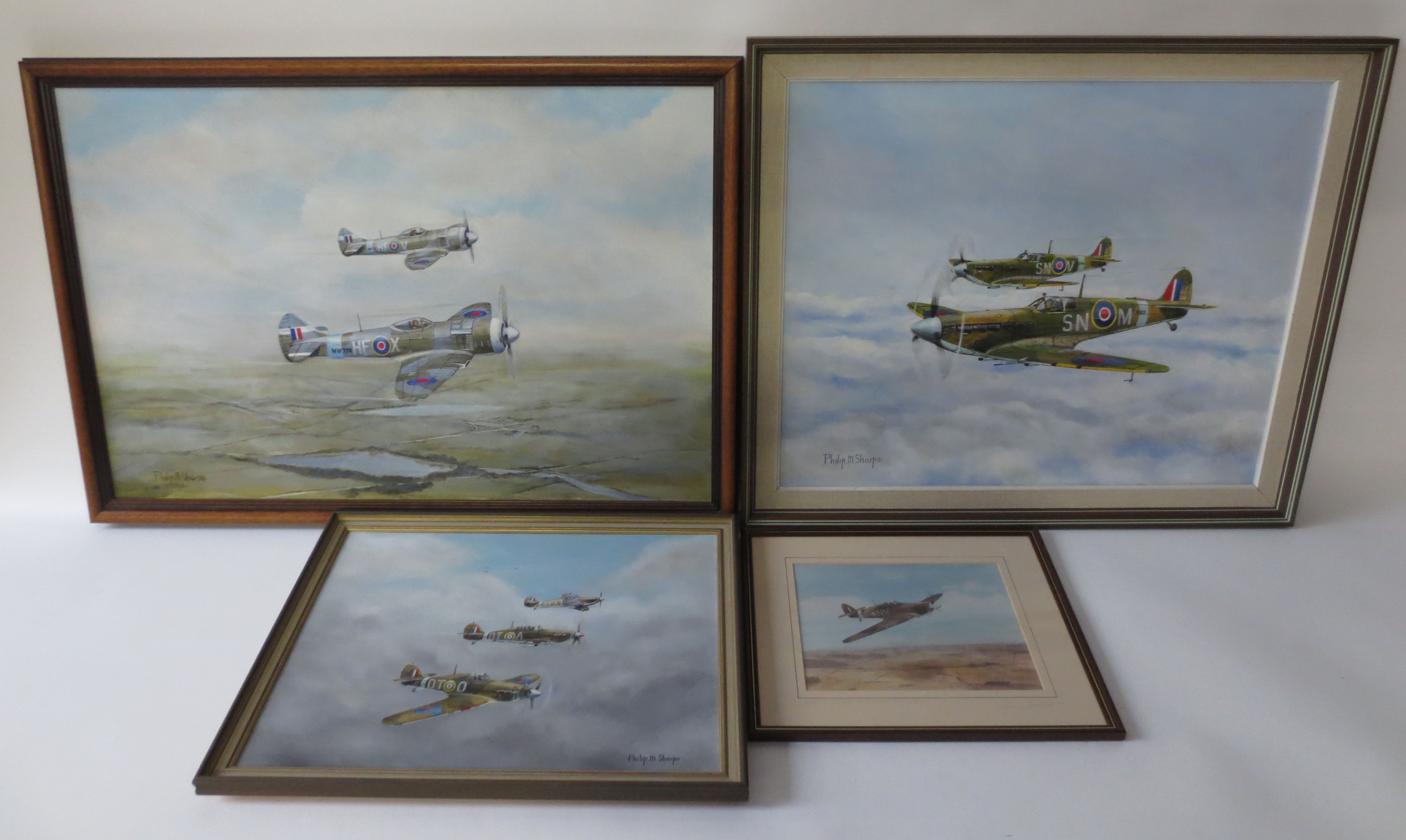 Bonhams Cars : Three aviation paintings by Philip M Sharpe,