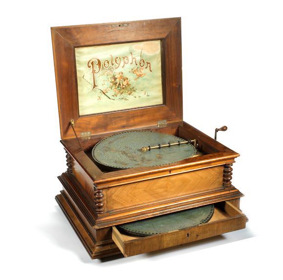 Bonhams : A 15 1/2-inch Polyphon disc musical box, qty