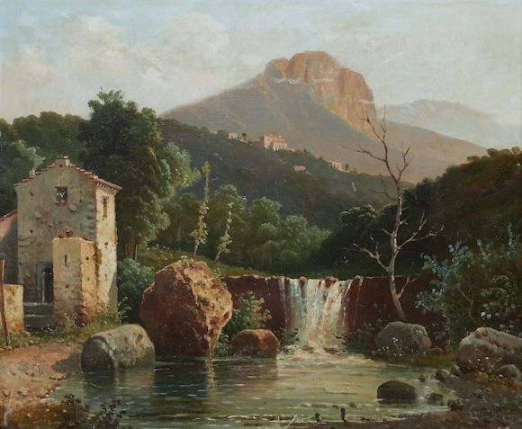 Bonhams : Raimondo Scoppa (Italian, born 1820) Italian landscape with ...