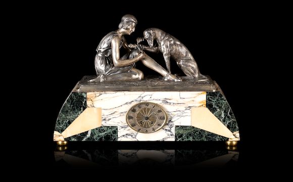 Bonhams : Demetre Chiparus (1886-1947) 'Accident de Chasse' a Silvered ...