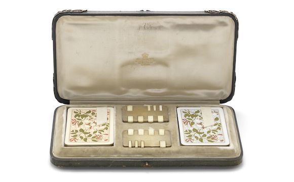 Bonhams : A Victorian cased silver and ivory "Tom Thumb" whist marker ...