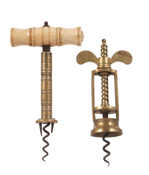 Bonhams : A Victorian brass corkscrew