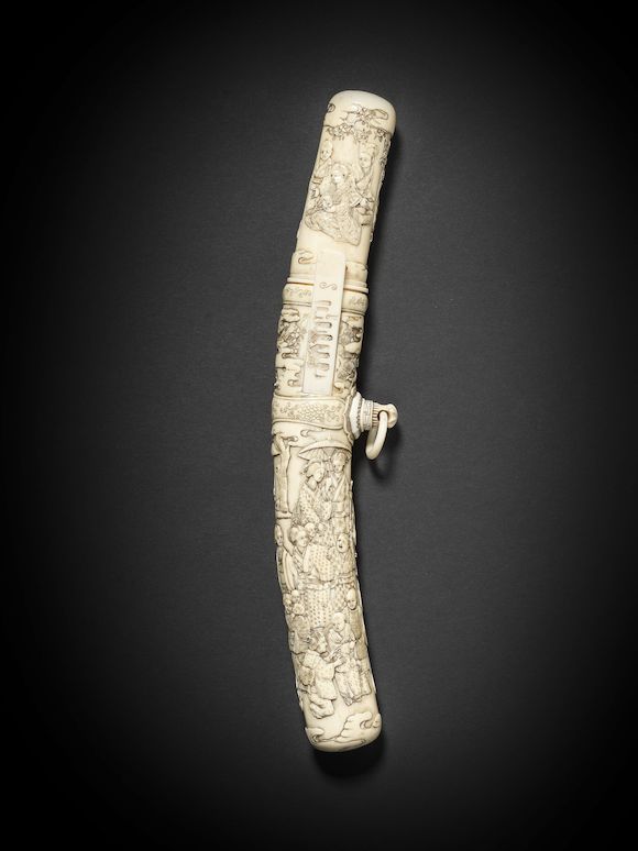 Bonhams : An ivory-mounted aikuchi By Kanemitsu, Meiji Period