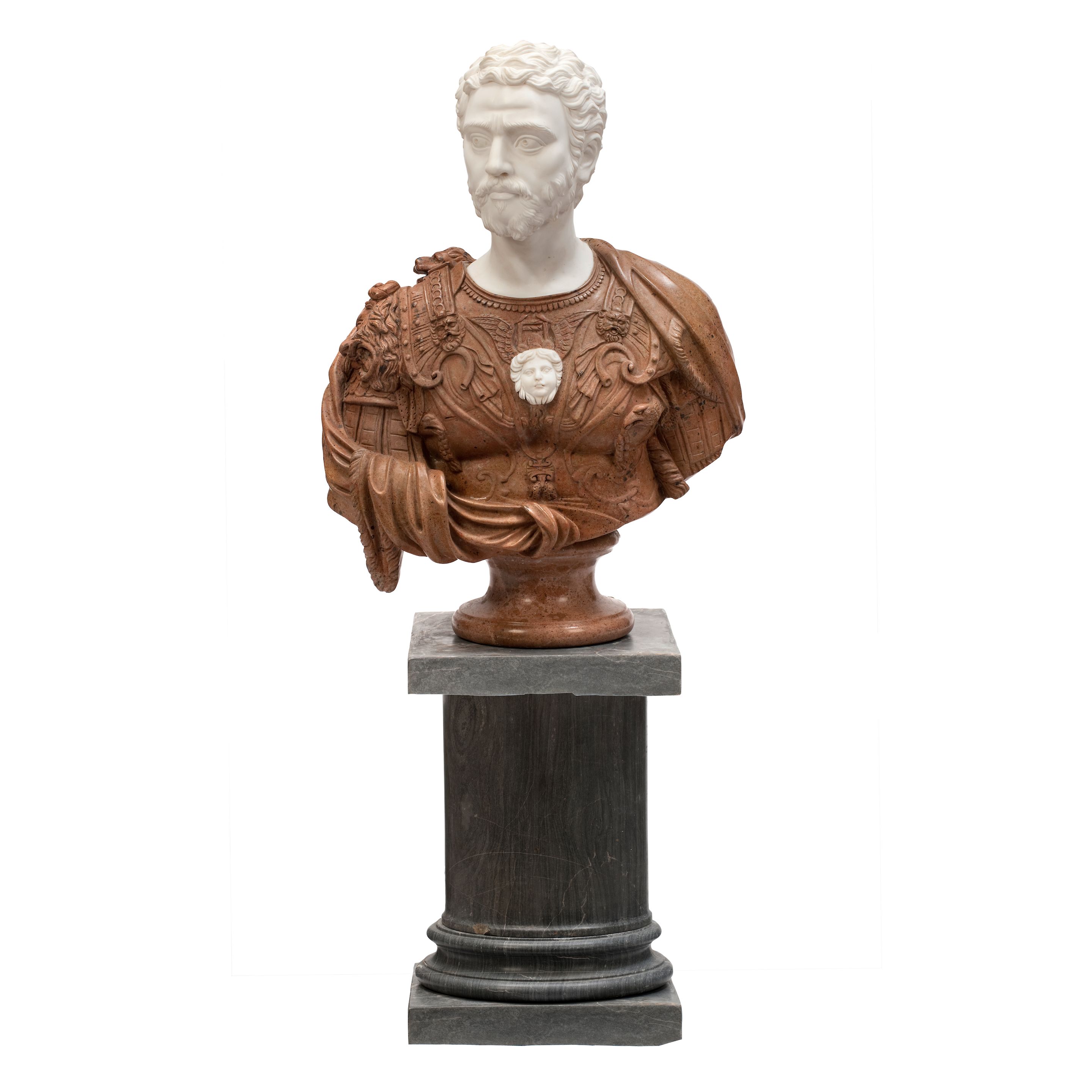 Bonhams : A modern composite and marble bust of a Roman Emperor