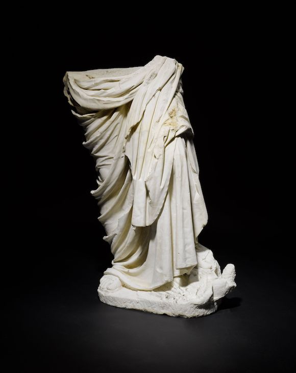 Bonhams : A Roman marble draped female figure
