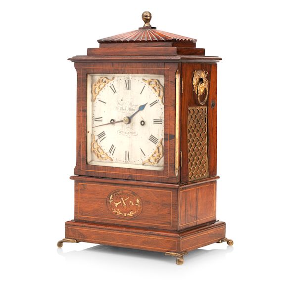 Bonhams : A mid-19th century walnut bracket clock Engraved 'Will ...