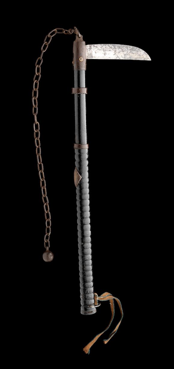 Bonhams : A kusarigama (sickle-and-chain) Probably 18th century