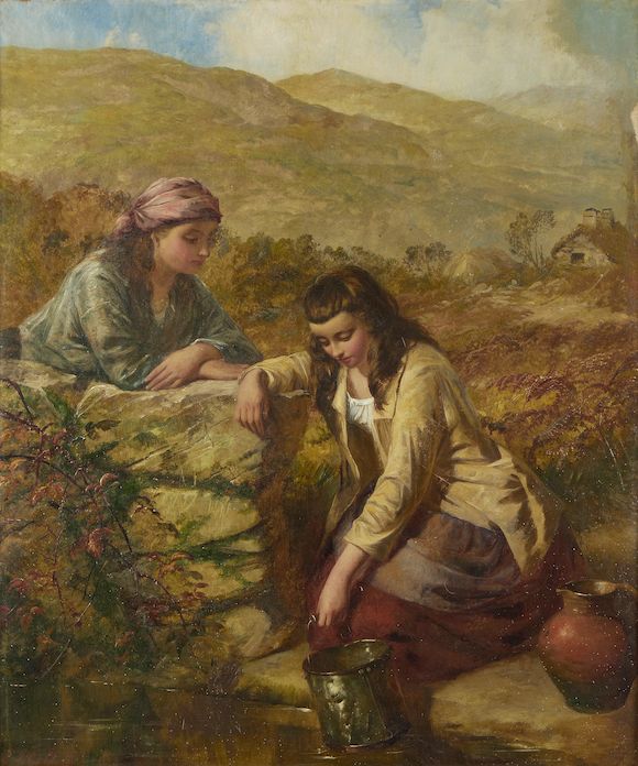 Bonhams : Edward John Cobbett (British, 1815-1899) Collecting water