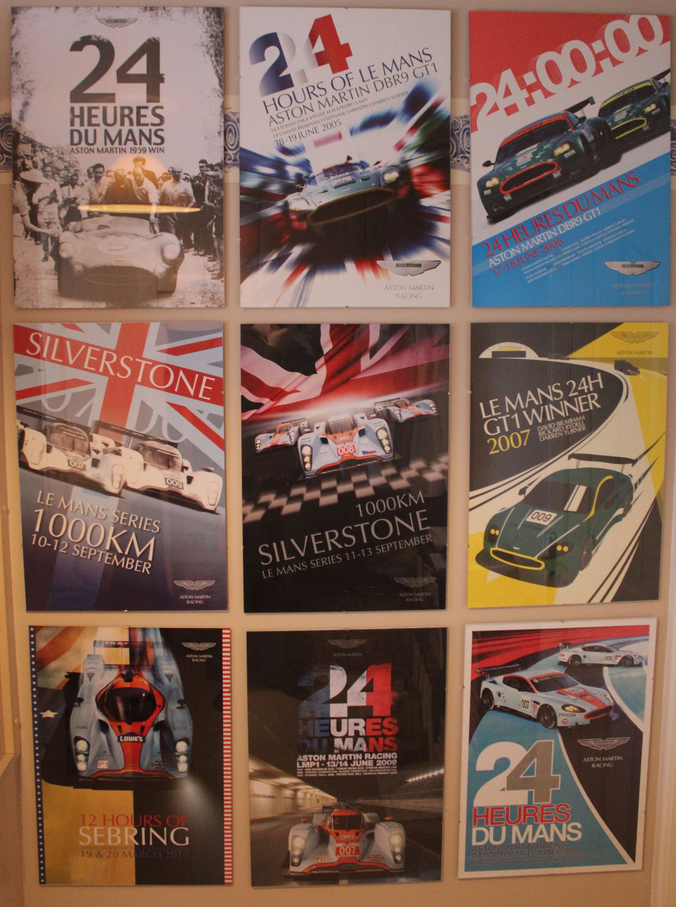 Bonhams Cars : Nine Aston Martin Racing posters,
