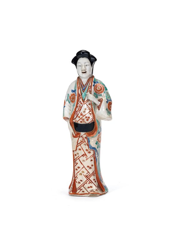 Bonhams : A Kakiemon figure of a bijin (beauty) Edo Period, late 17th ...