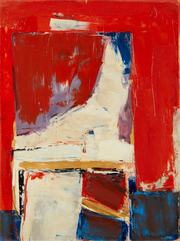 Bonhams : Peter Kinley (British, 1926-1988) Interior with easel