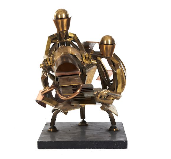 Bonhams : Sean Rice (British, 1931-1997) Motorcycle and sidecar 88 cm ...