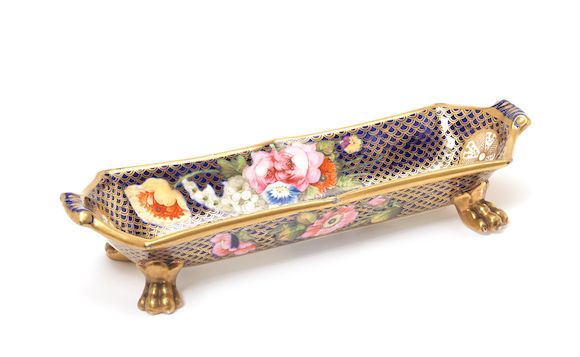 Bonhams : A Spode pen tray, circa 1820