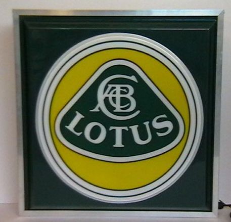 Bonhams Cars : A Lotus illuminated garage sign,