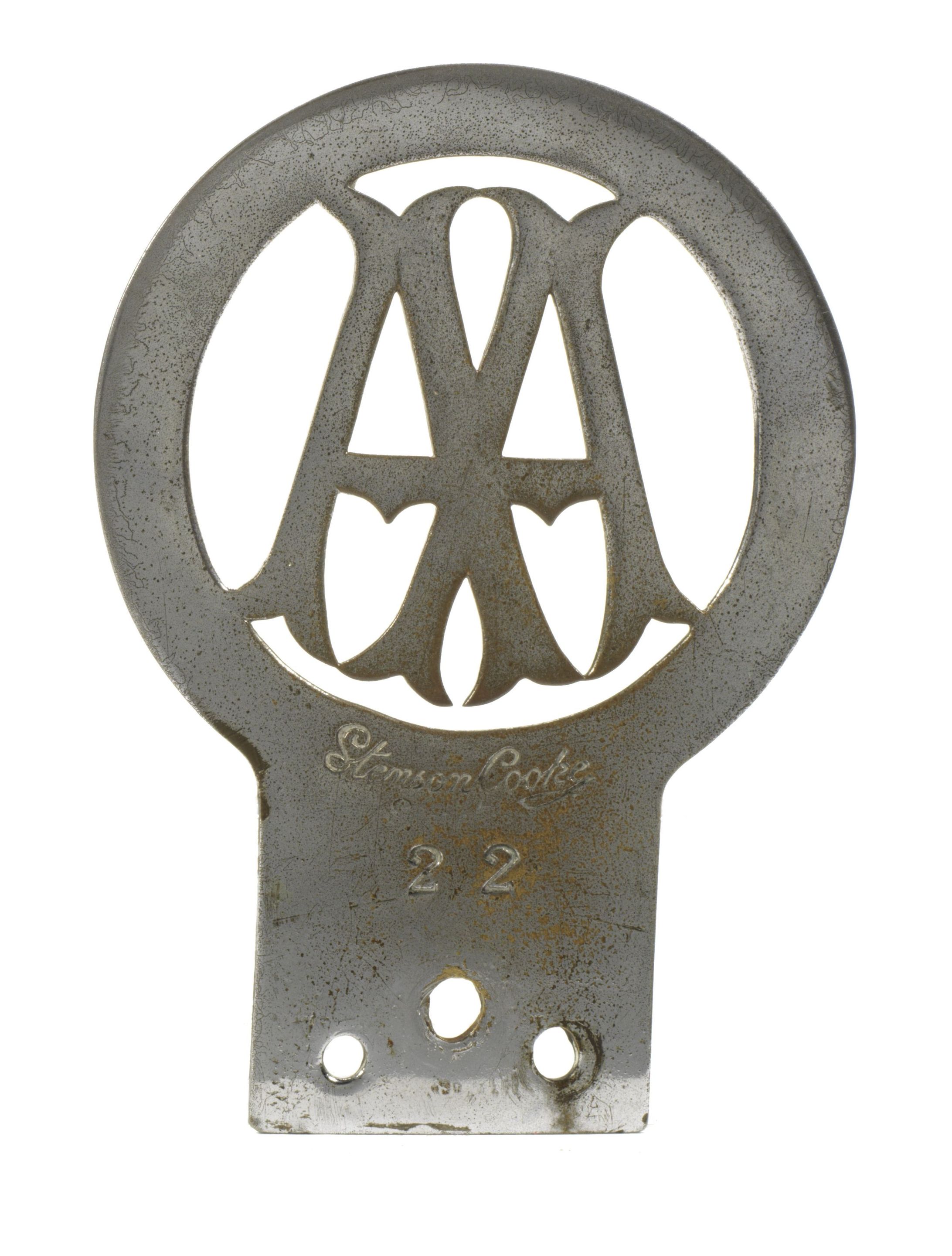 Bonhams Cars : An early Automobile Association member's badge, number 22,
