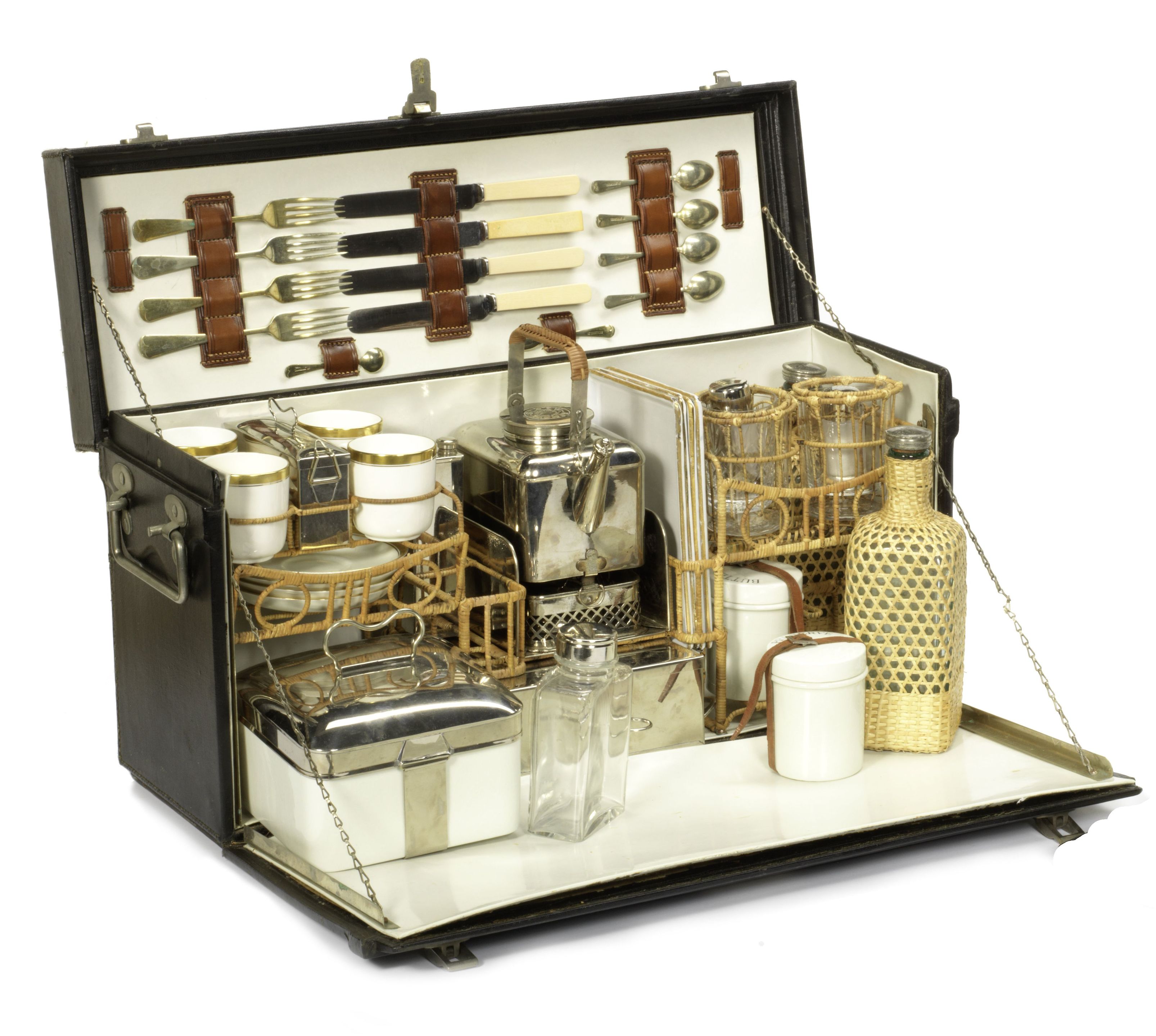 Bonhams Cars : A four person picnic set by Coracle, British, 1920s,