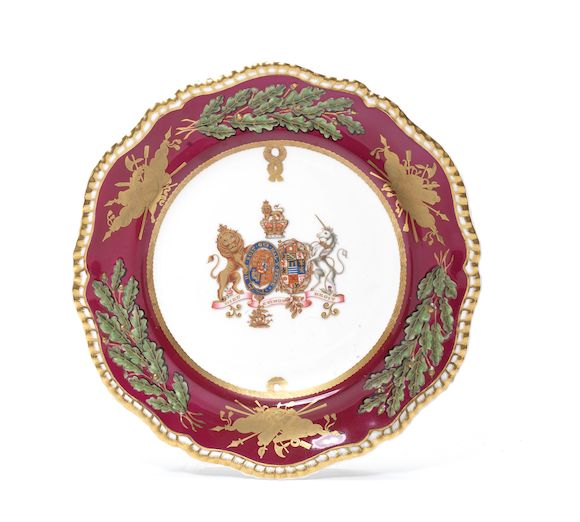 Bonhams : A Spode Royal specimen plate, circa 1830-37
