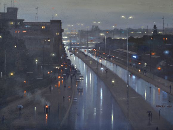 Bonhams : Abiodun Olaku (Nigerian, born 1958), Elemental notes