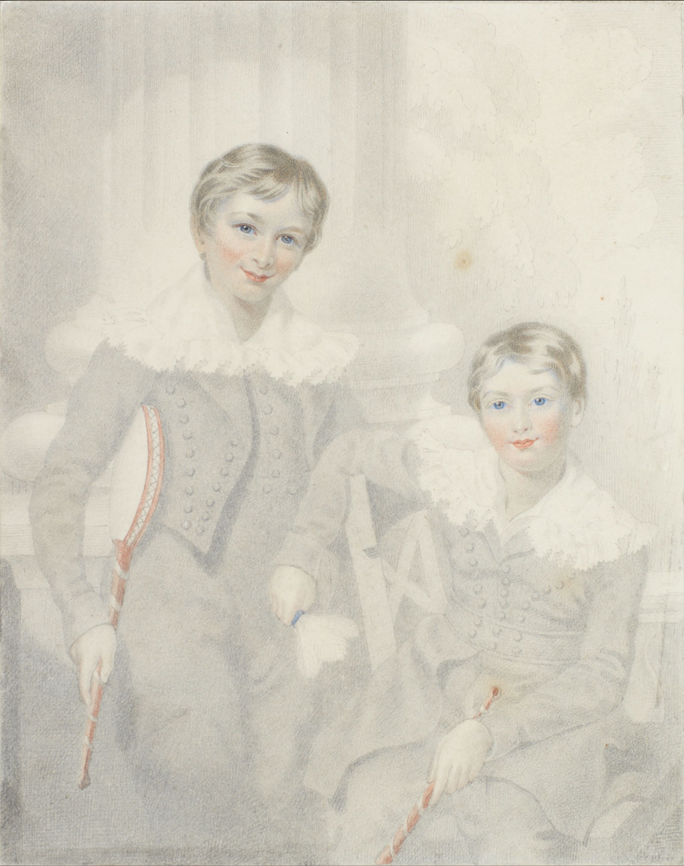 Bonhams : Richard-Augustus Clack (British, 1804-1881) A portrait of two ...