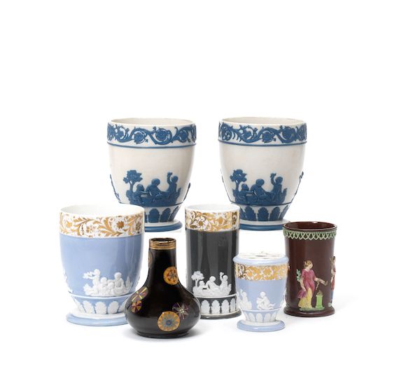 Bonhams : An interesting group of early Spode pottery and jasper-type ...