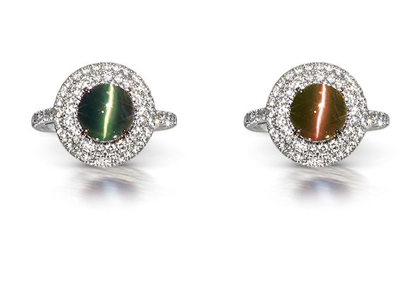 Bonhams : A cat's eye alexandrite and diamond ring