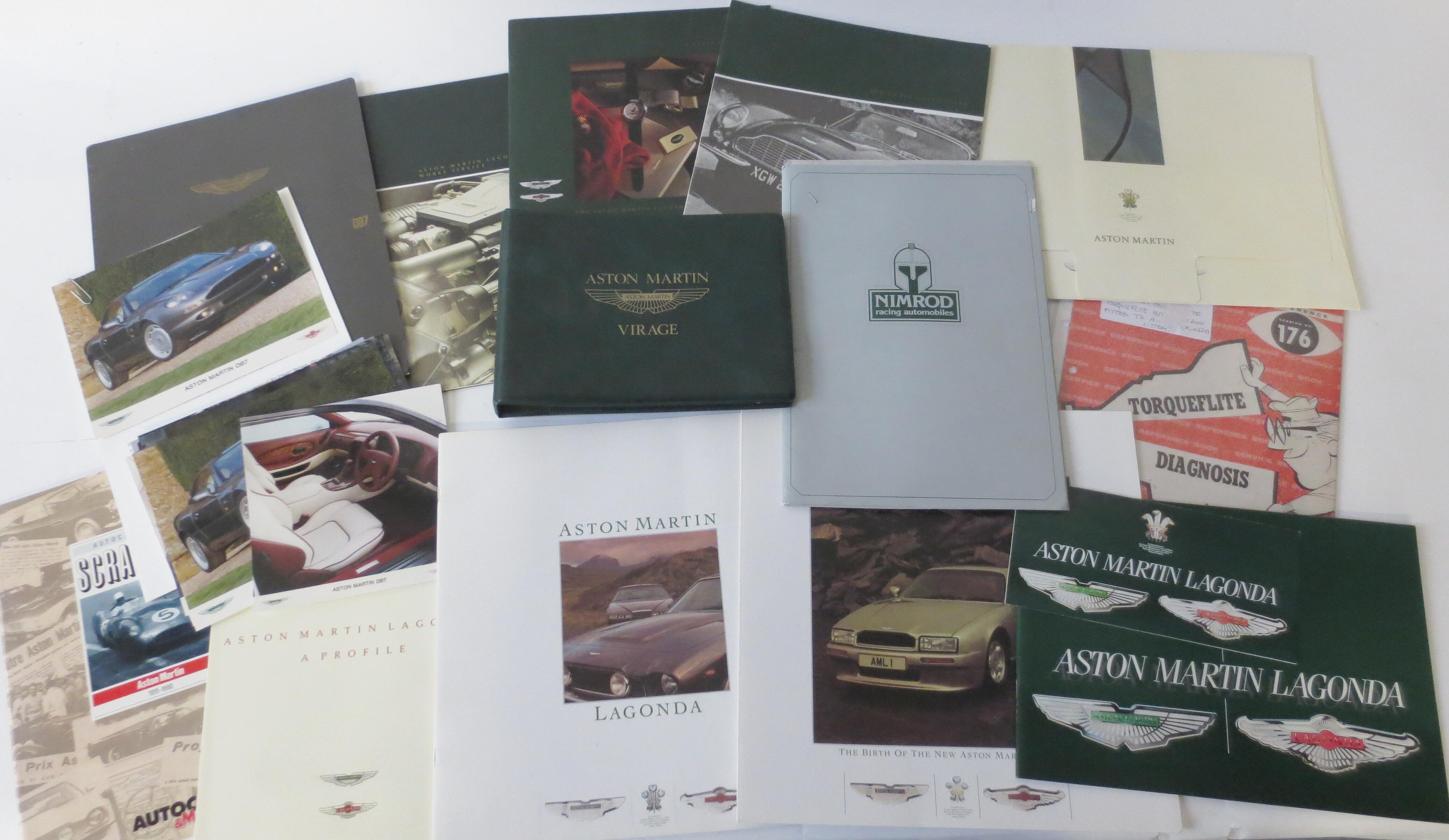 Bonhams Cars : Assorted Aston Martin Lagonda promotional literature,