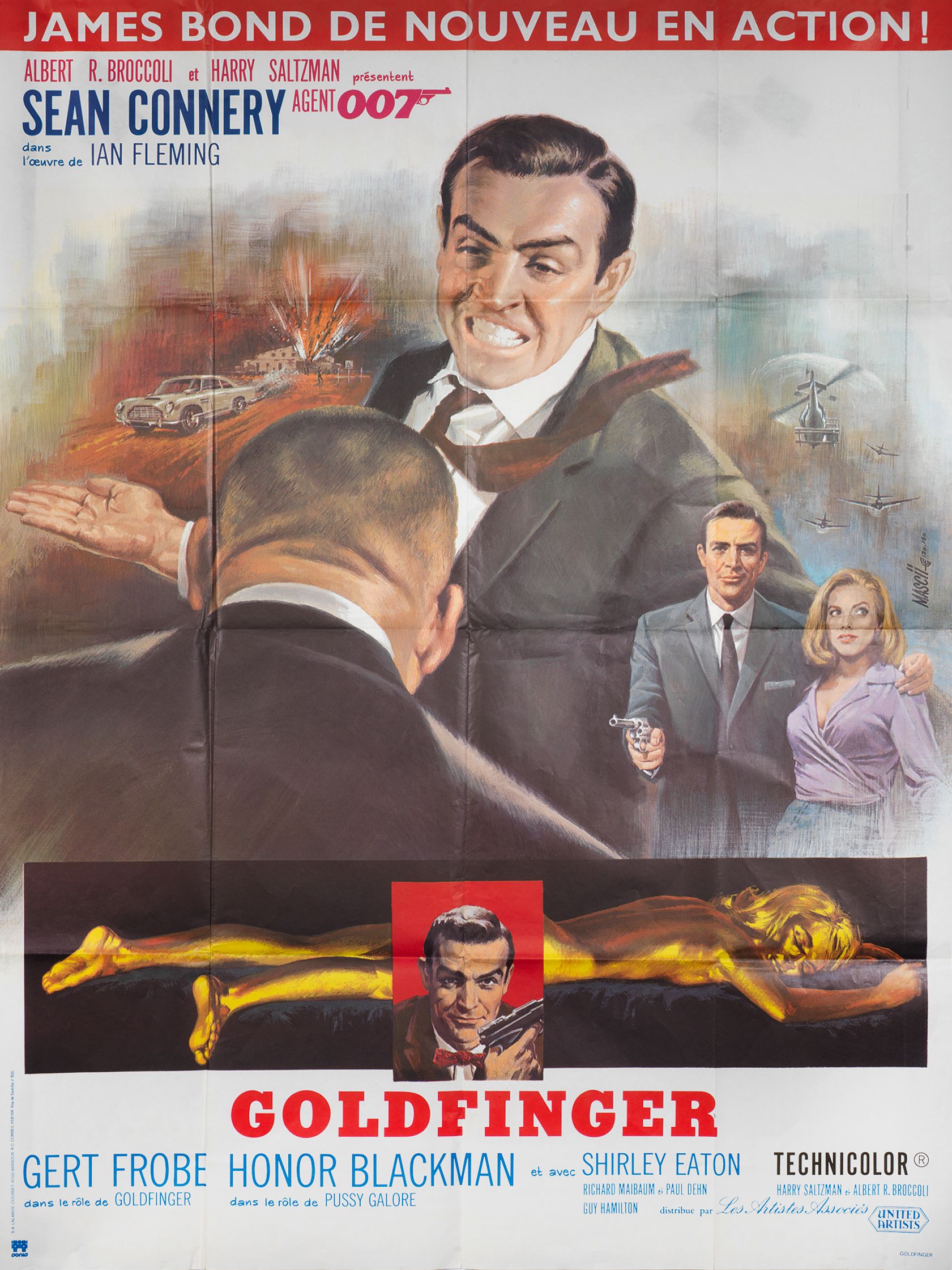 Bonhams Cars : A James Bond 'Goldfinger' film poster, 1964,