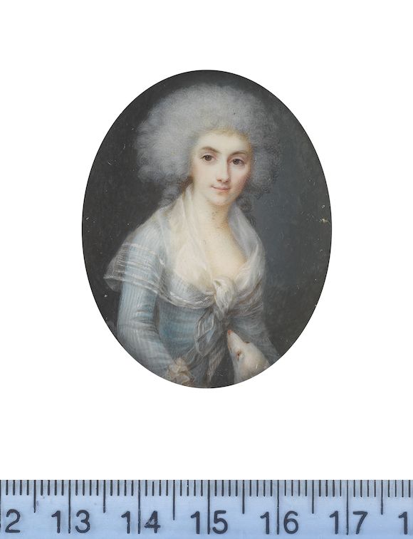 Bonhams : Attributed to Pierre Louis Bouvier (Swiss, 1766-1836) A Lady ...