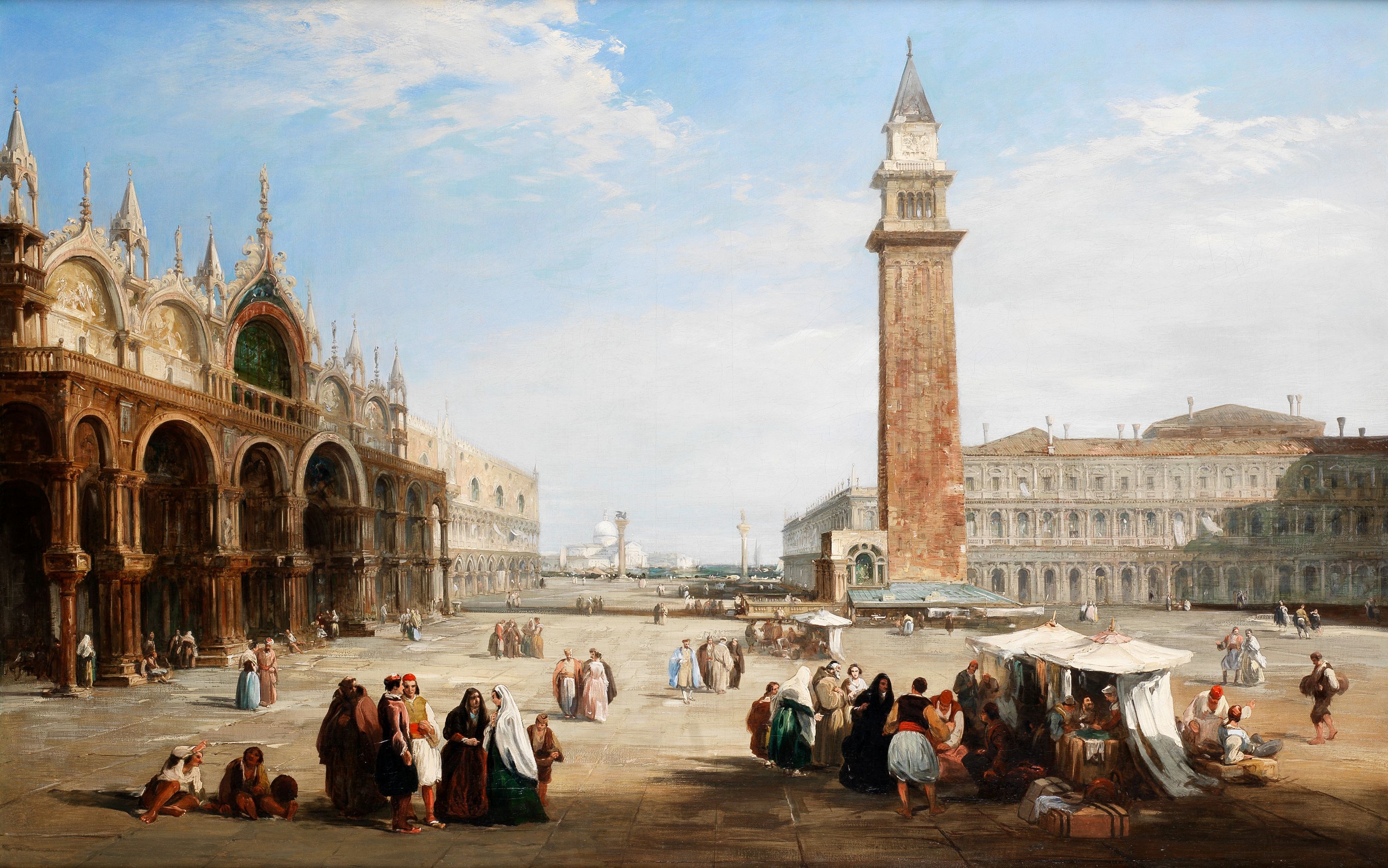 Bonhams : Edward Pritchett (British, 1828-1864) A view of St. Mark's ...