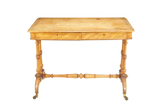Bonhams : A William IV bleached ash side table by Thomas Seddon