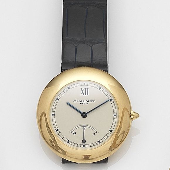 Bonhams : Chaumet. An 18ct gold automatic wristwatch with power reserve ...