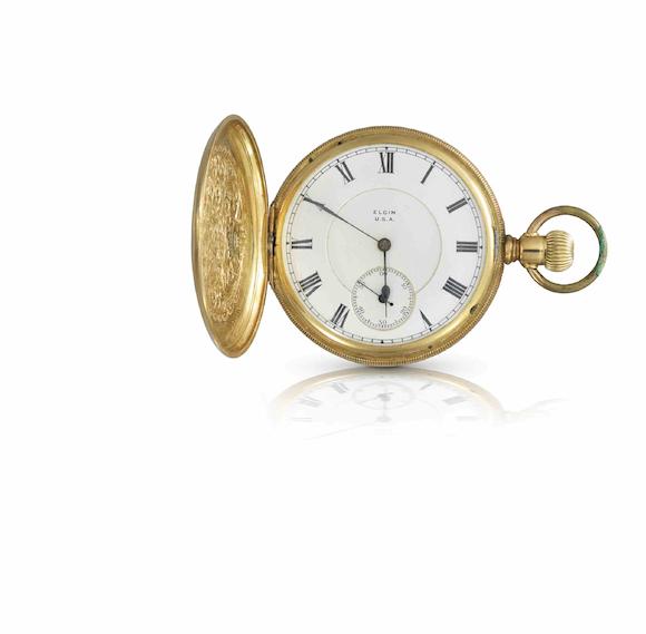Bonhams Elgin A Fine 18ct Gold Keyless Wind Full Hunter Pocket