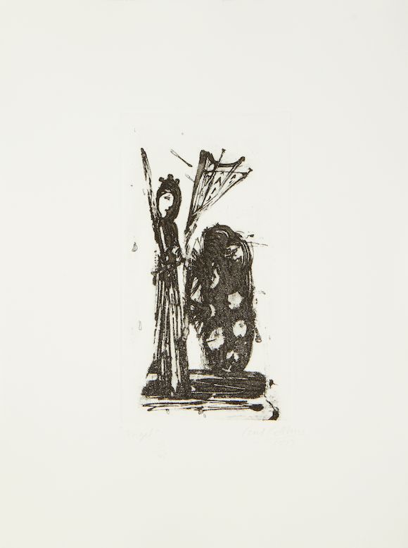 Bonhams : Cecil Collins (British, 1908-1989) Angel Etching with ...