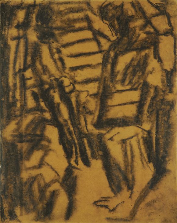 Bonhams : David Bomberg (British, 1890-1957) Figure Study (Interior), 1918