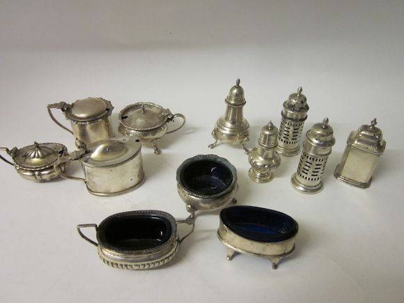 Bonhams : A silver mustard Chester 1939, (12)