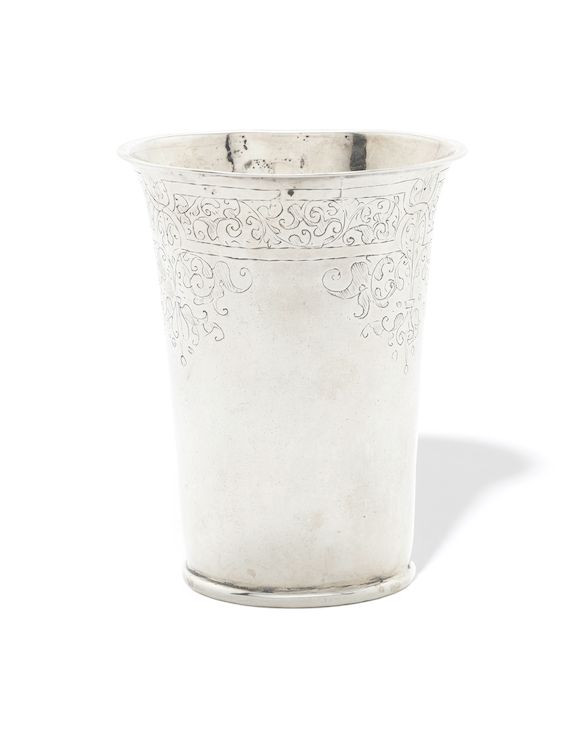 Bonhams : An early-17th century Dutch silver beaker maker's mark a ...