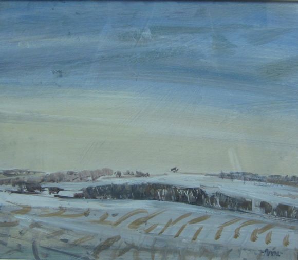 Bonhams : Gordon Bryce RSA RSW (British, born 1943) Early Snow Netherley