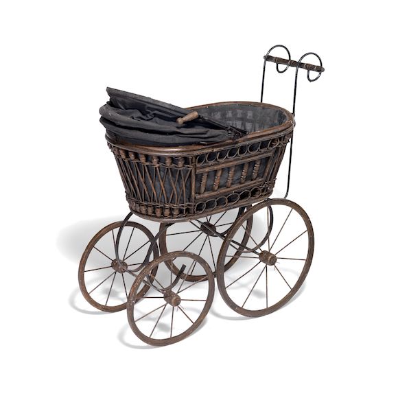 Bonhams : A late Victorian or early Edwardian doll's pram