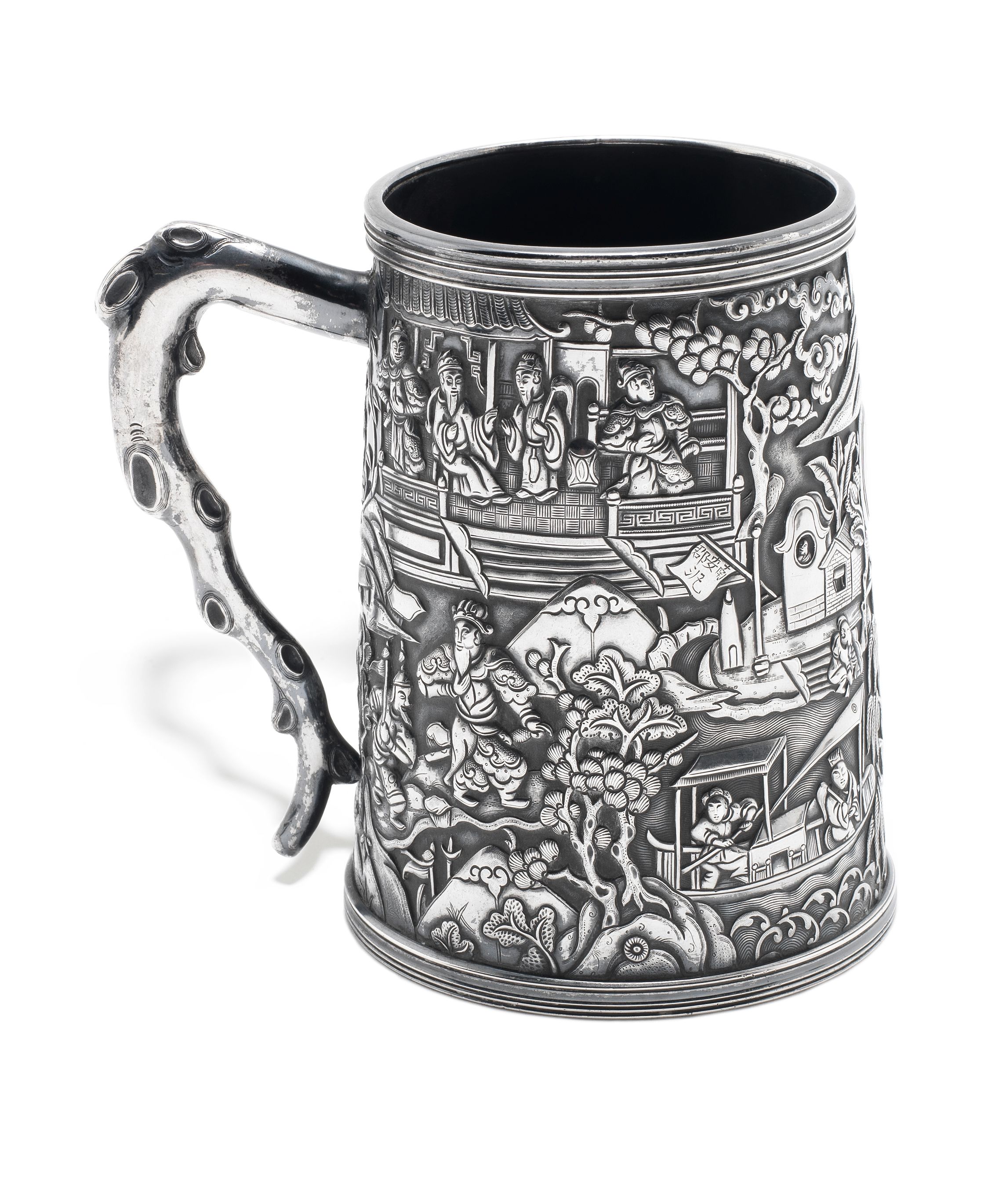 Bonhams : A 19th century Chinese export silver mug maker's mark Cu ...