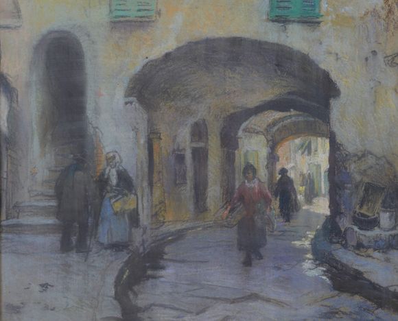 Bonhams : Jacob Abraham (Jacques) Zon (Dutch, 1872-1932) Street scene ...