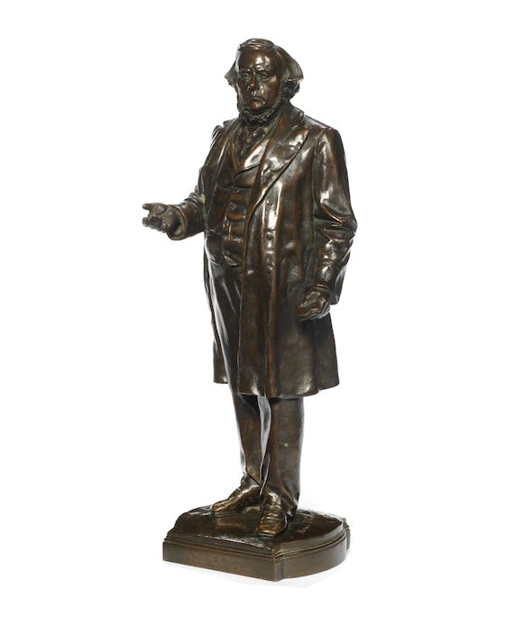 Bonhams : Sir William Hamo Thornycroft, British (1850-1925)A bronze portrait figure of John Bright,