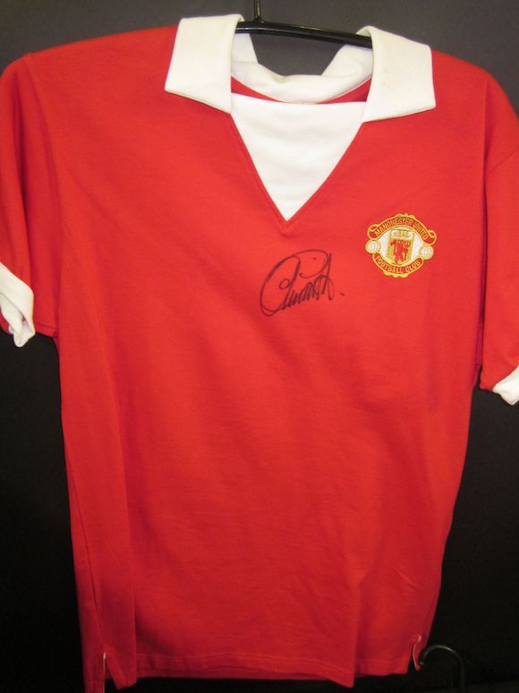 Bonhams : Eric Cantona hand signed replica shirts